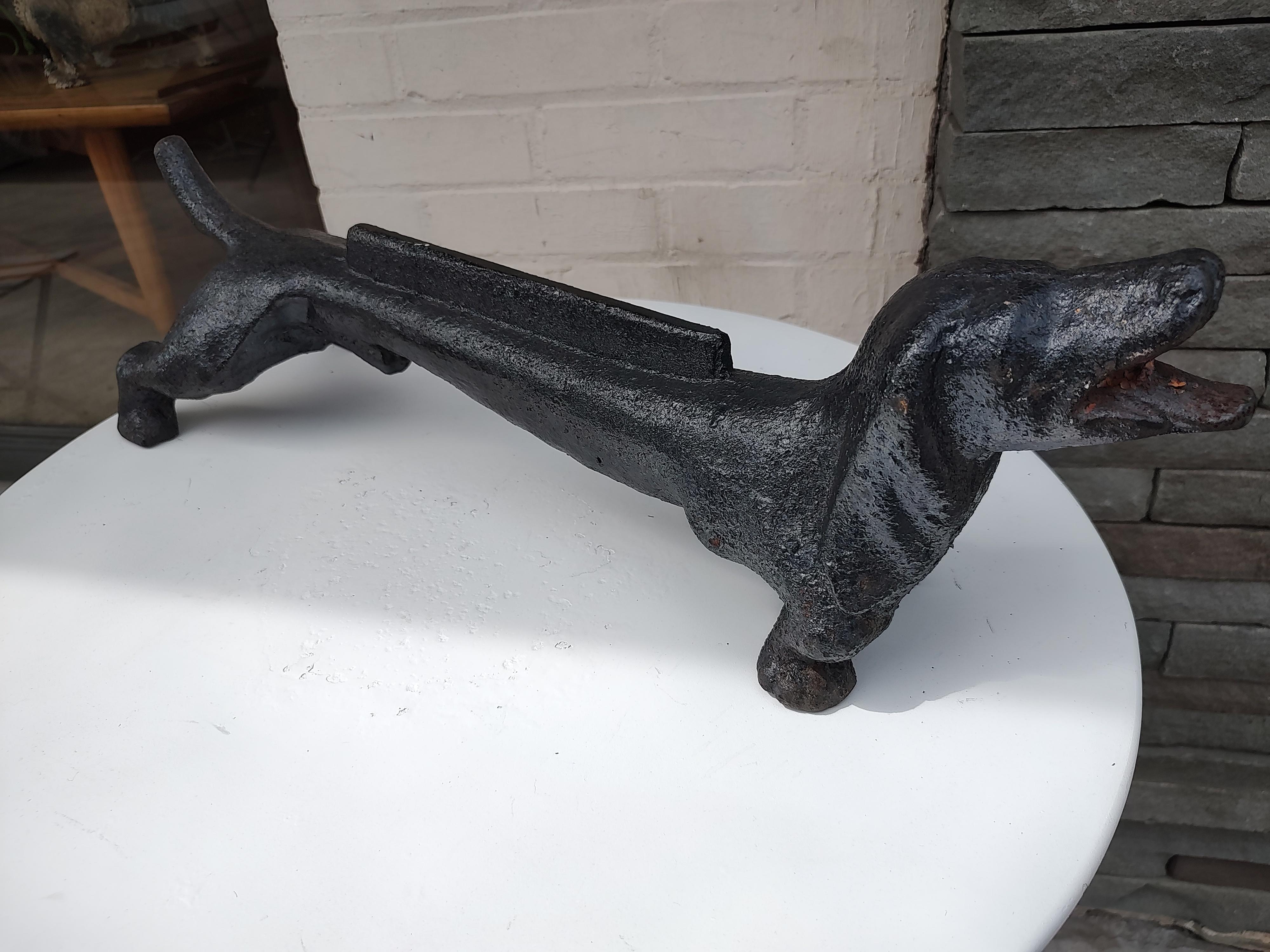 Mid 20thc Cast Iron Dachshund Boot Scraper #2 For Sale at 1stDibs