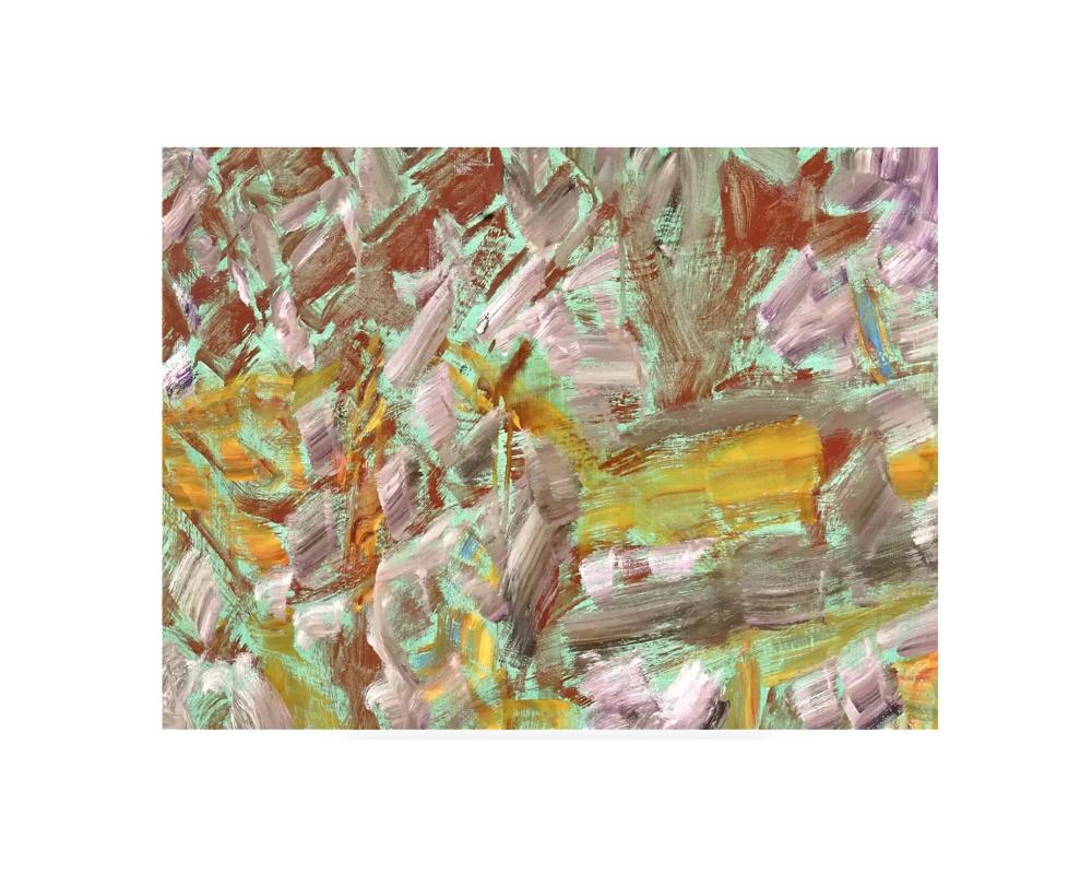 Mid Cen Abstract Oil Painting By Frank Montgomery For Sale at 1stDibs