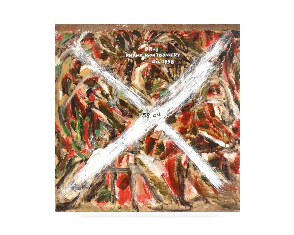 Mid Cen Abstract Oil Painting By Frank Montgomery For Sale at 1stDibs