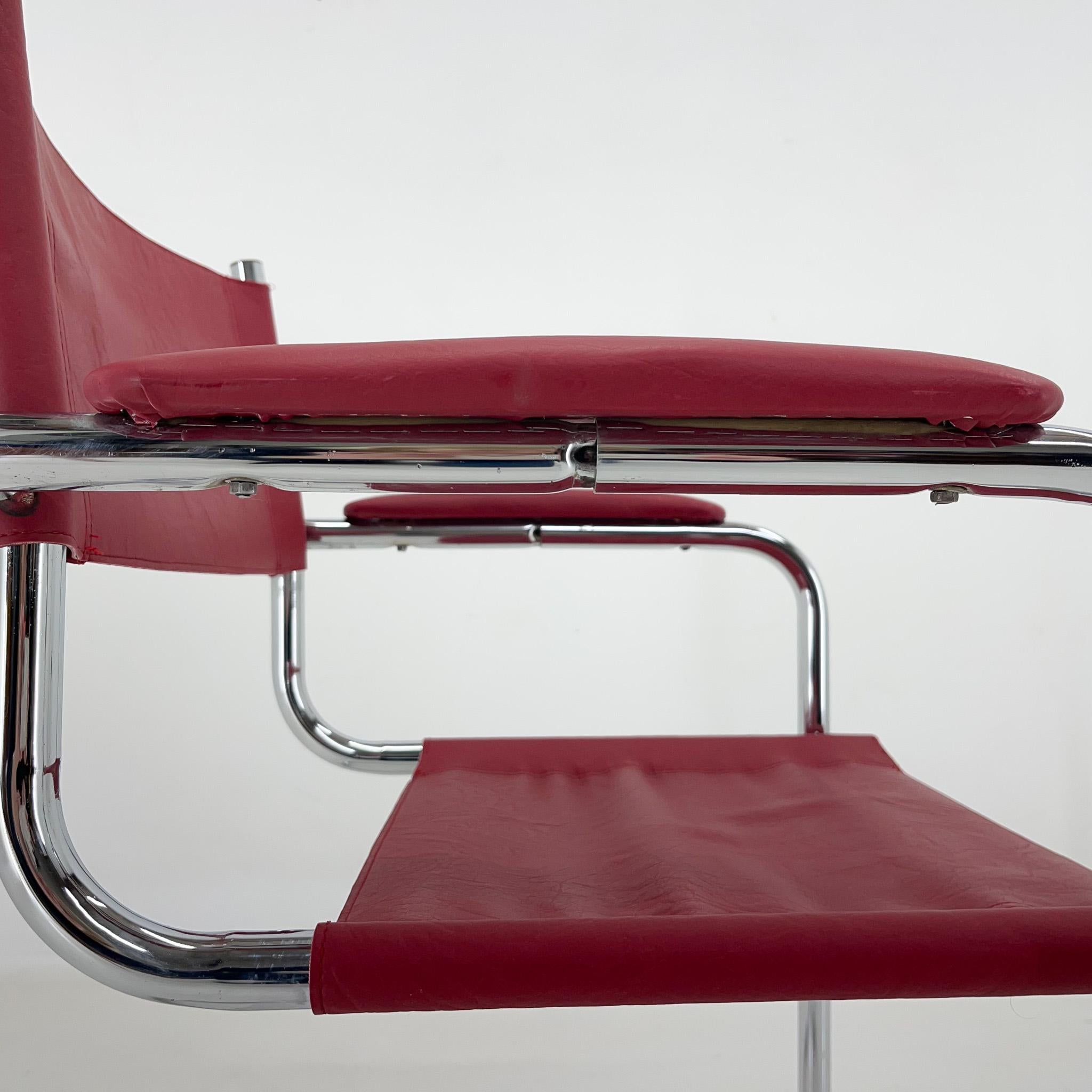 Mid-Centrury Chrome Tubular Chair, 1970's For Sale at 1stDibs