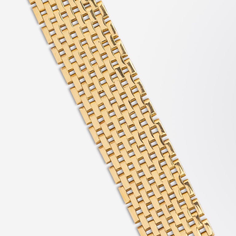 Mid Century, 18 Karat Gold, Swedish 'Gate Link' Bracelet For Sale at ...