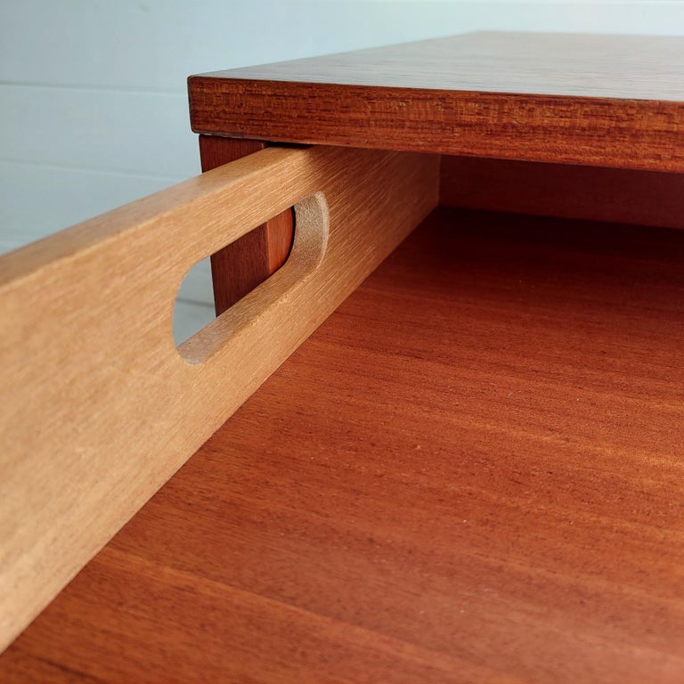 Midcentury 1960s Meredew Teak Side Coffee Table with Drawer/Serving ...