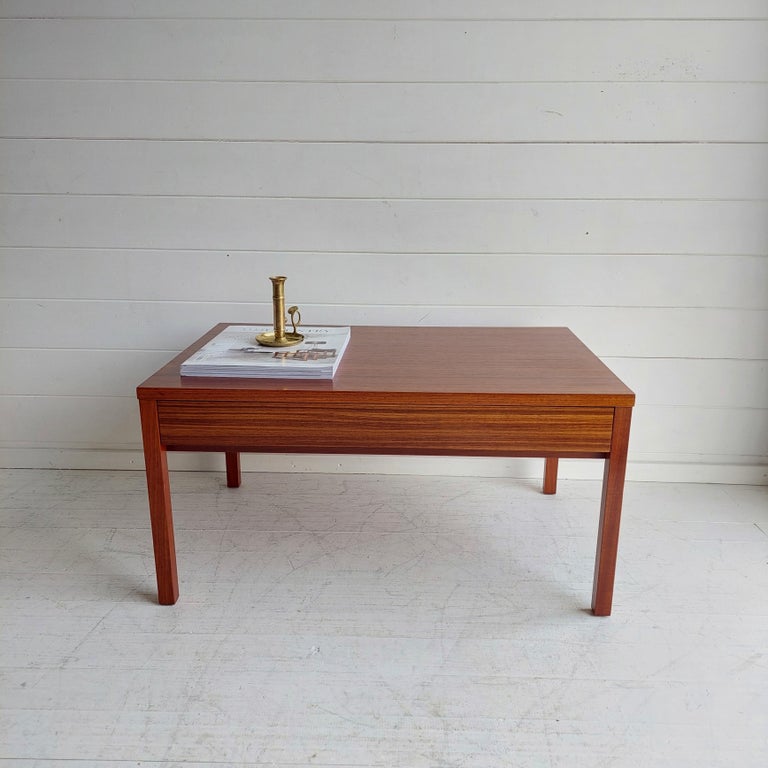 Midcentury 1960s Meredew Teak Side Coffee Table with Drawer/Serving ...