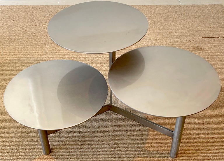 Mid Century 3-Tiered Steel Kinetic Coffee Table/Side Table For Sale at ...