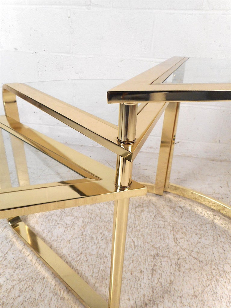 Midcentury 3-Tiered Swiveling Table at 1stDibs