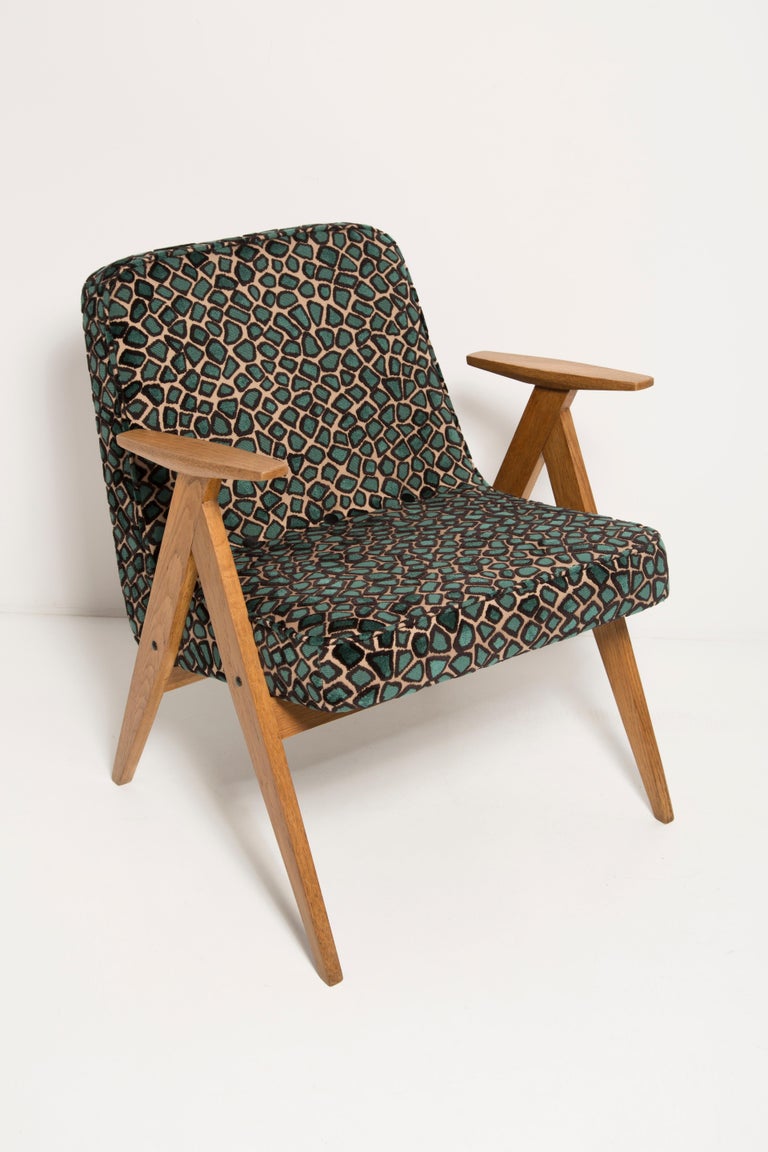 Mid-Century 366 Armchair in Leopard Velvet, by Jozef Chierowski, Europe ...