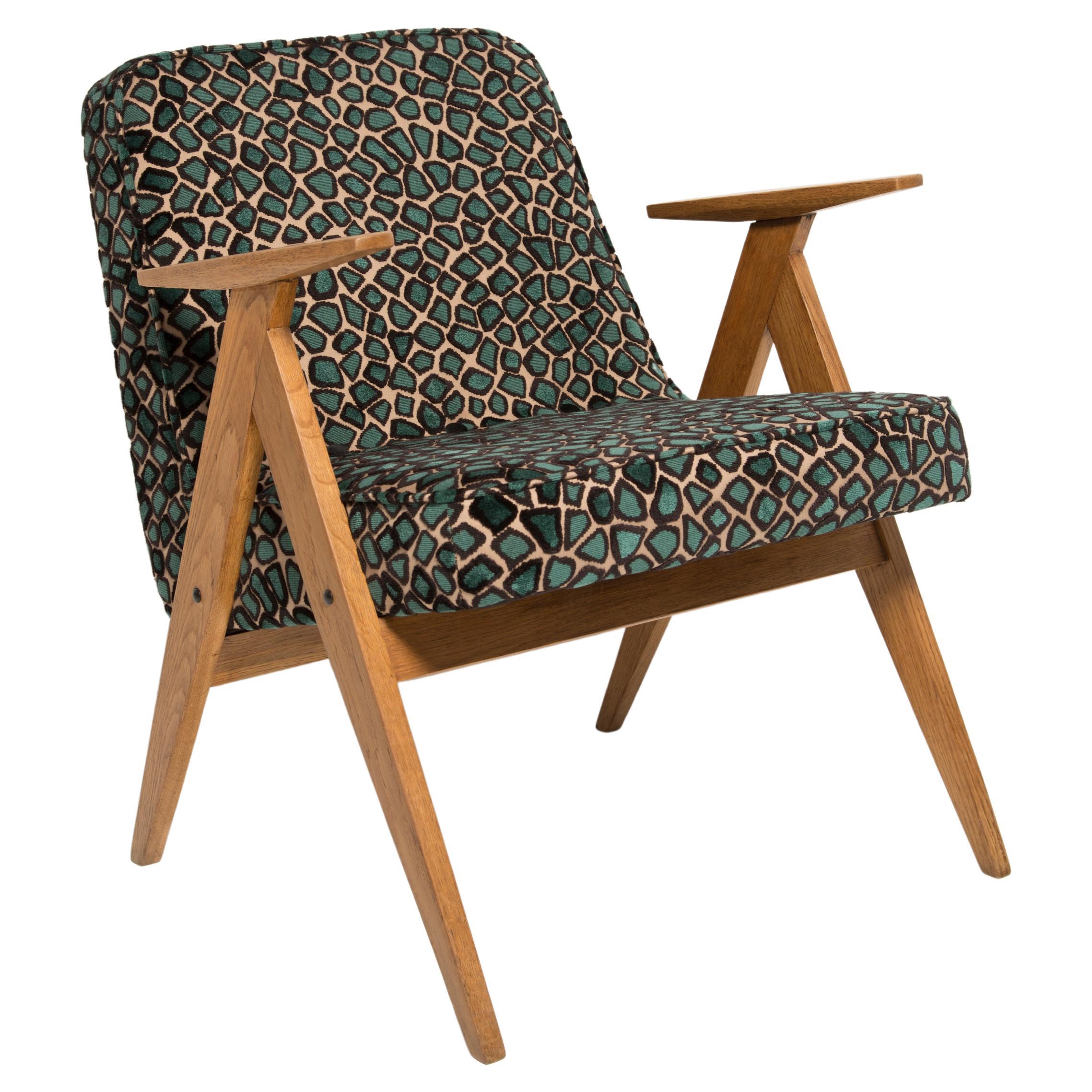 Six Midcentury 366 Armchairs in Leopard Print Velvet, Jozef Chierowski ...