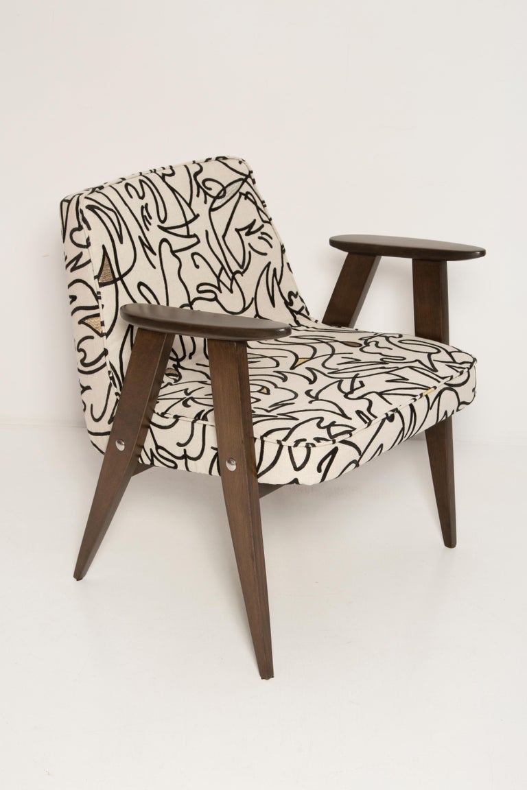 Mid Century 366 Armchair in Light Linen, by Jozef Chierowski, Poland ...