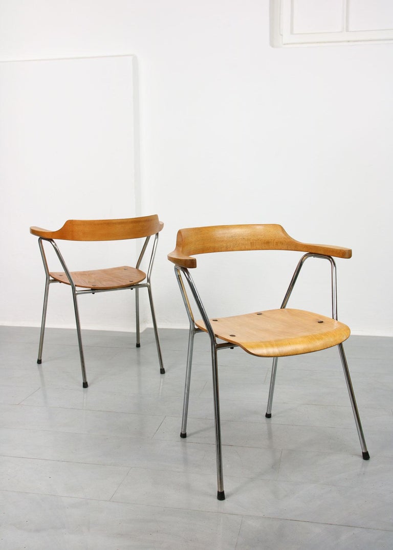 Mid-Century 4455 Dining Chairs by Niko Kralj, Set of 2 For Sale at 1stDibs