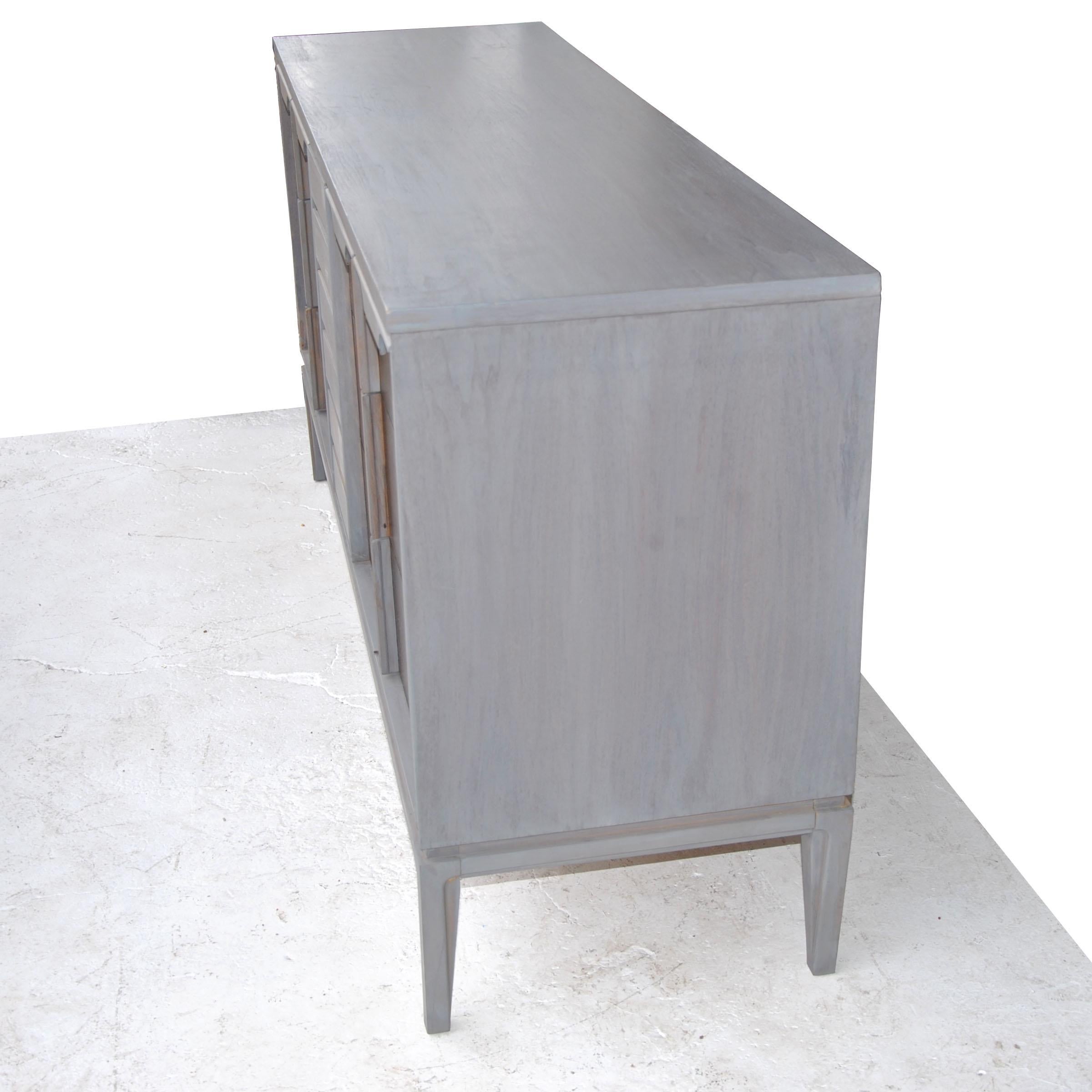 Midcentury Brass-Lined Handle Line Series Dresser by Basic Witz at ...