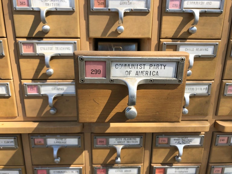 Midcentury 72-Drawer Library Card Catalogs at 1stDibs