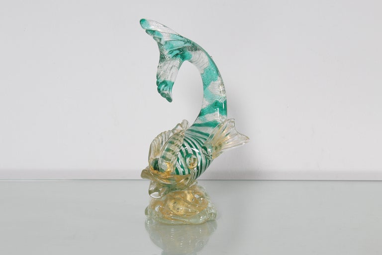 Mid-Century A. Seguso Murano Glass Fish, Italy, 1950 For Sale at 1stDibs