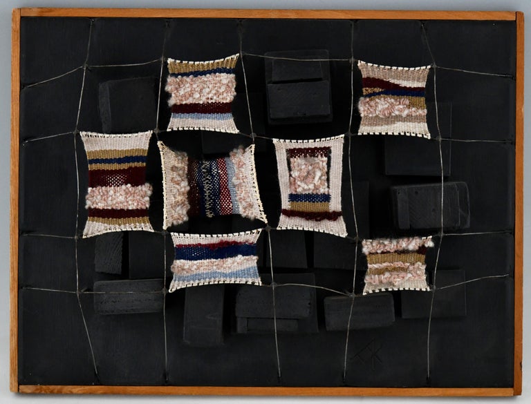 Mid Century Abstract Assemblage Wool and Wire by the Artist André ...