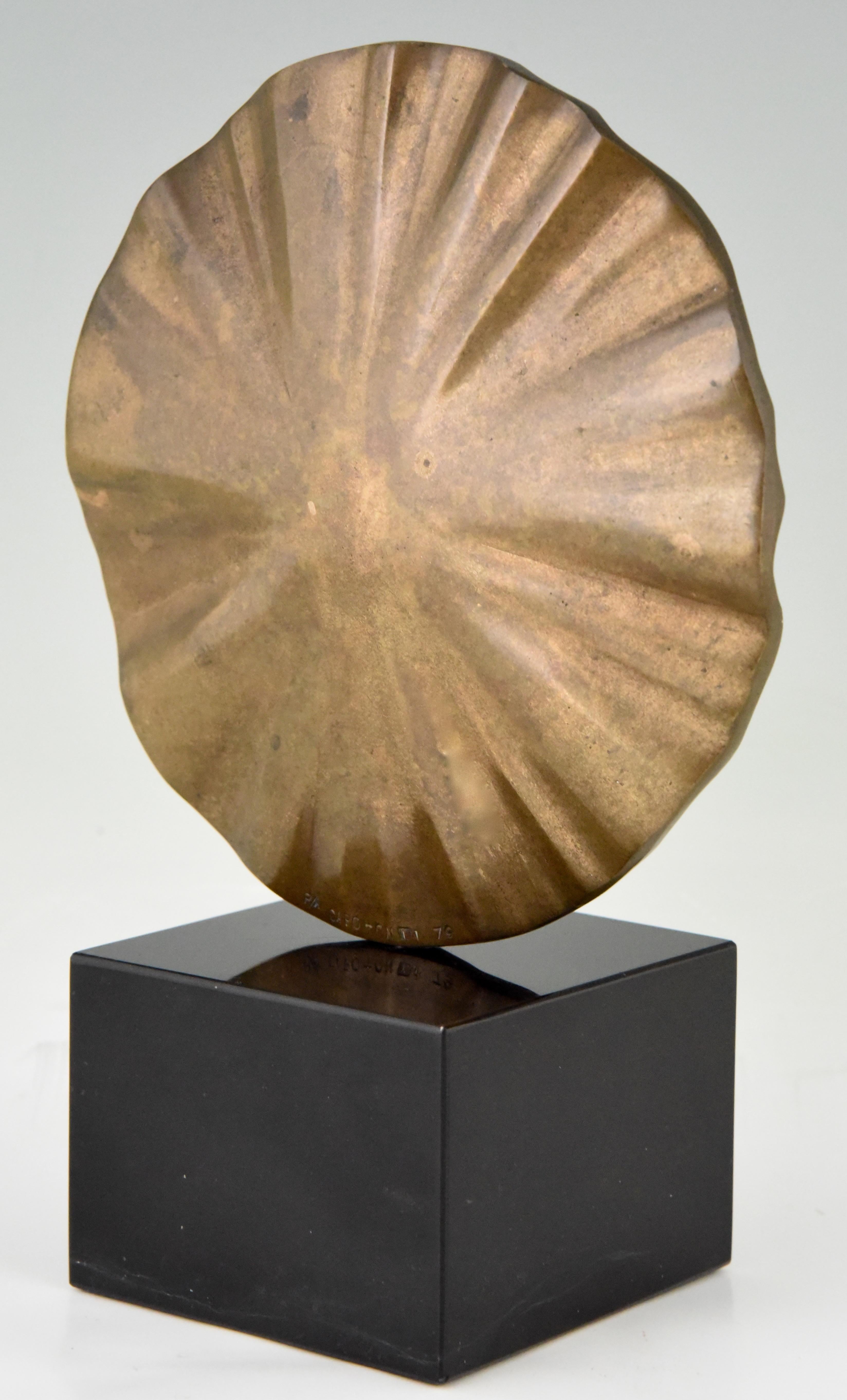 Midcentury Abstract Bronze Sculpture Claudio Capotondi Italy 1979 at ...