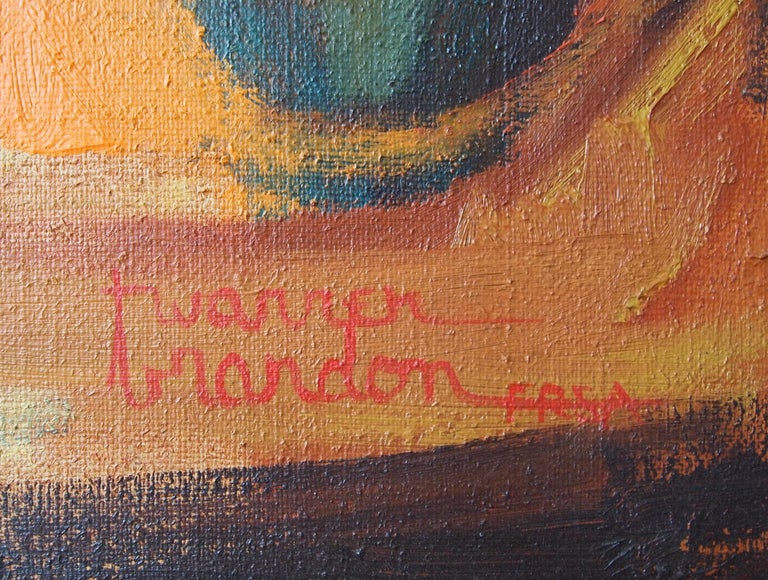 Midcentury Abstract Landscape Painting by San Francisco Artist Warren ...