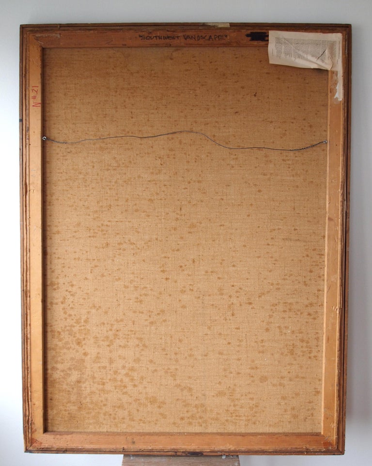 Midcentury Abstract Landscape Painting by San Francisco Artist Warren ...