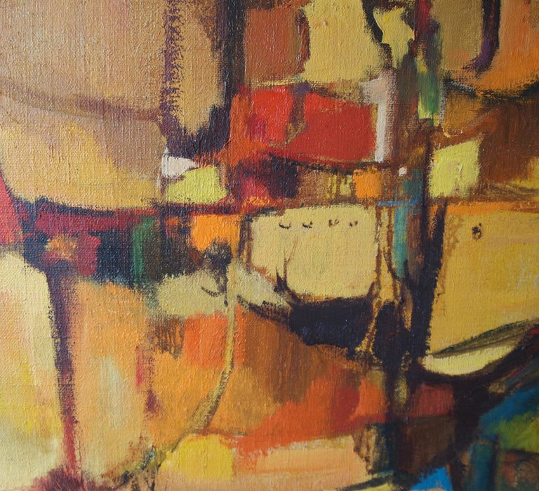 Midcentury Abstract Landscape Painting by San Francisco Artist Warren ...