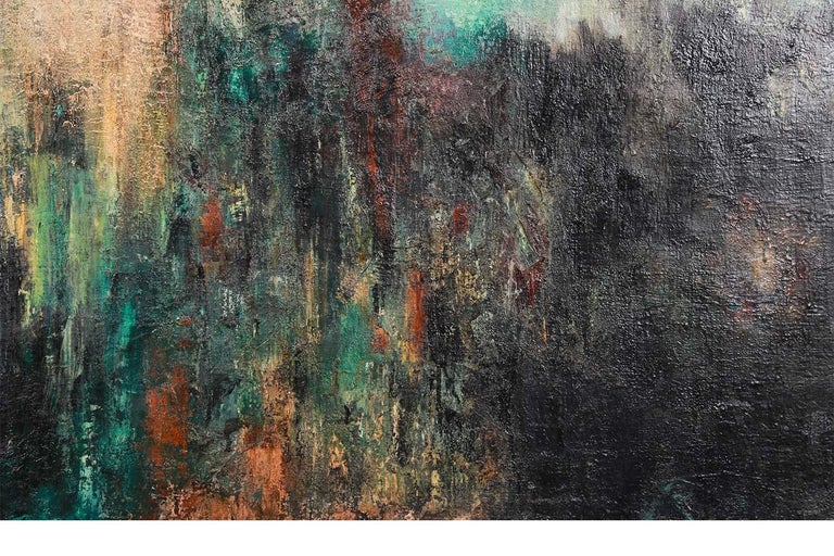 Mid Century Abstract Oil Painting Expressionist Signed Etta C. Mercur ...