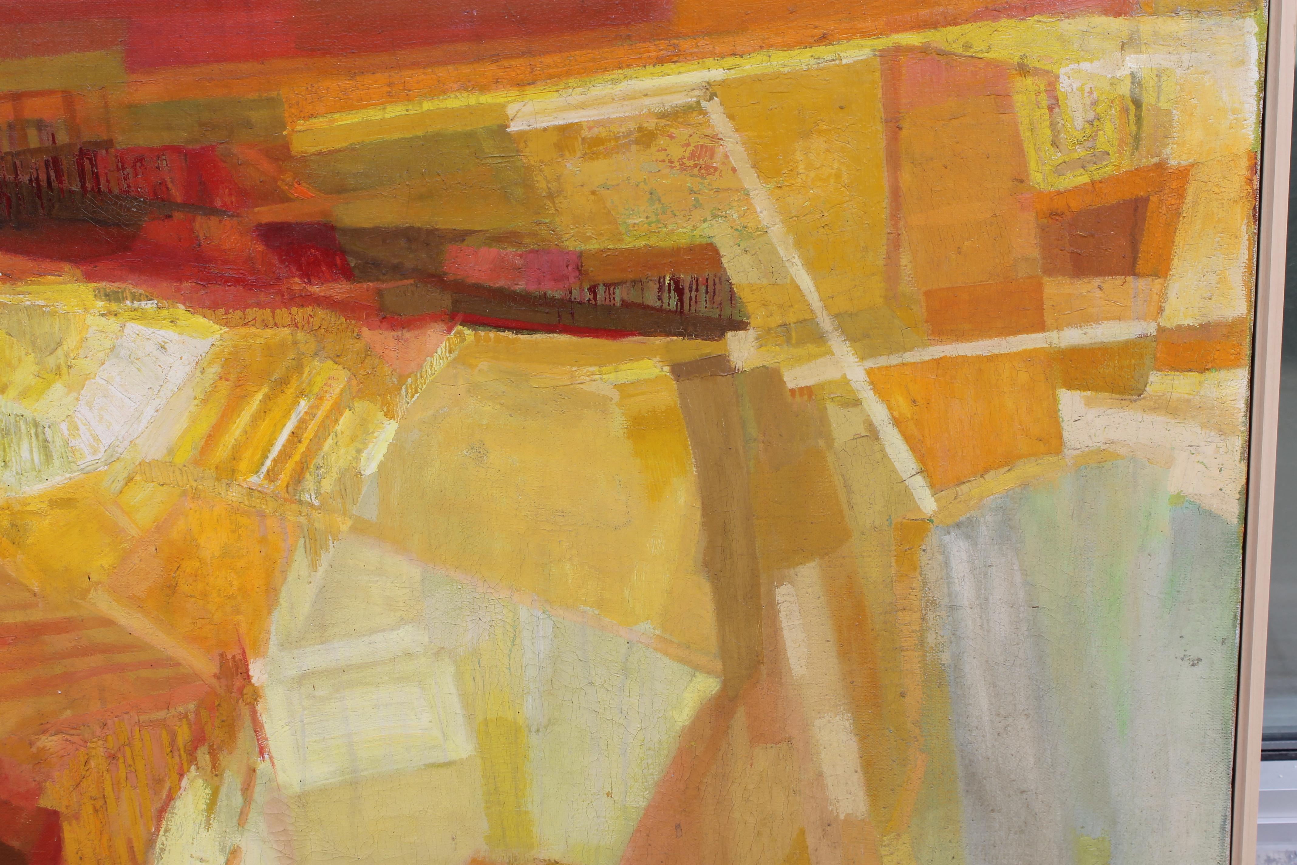 Midcentury Abstract Painting by Pat Cox at 1stDibs