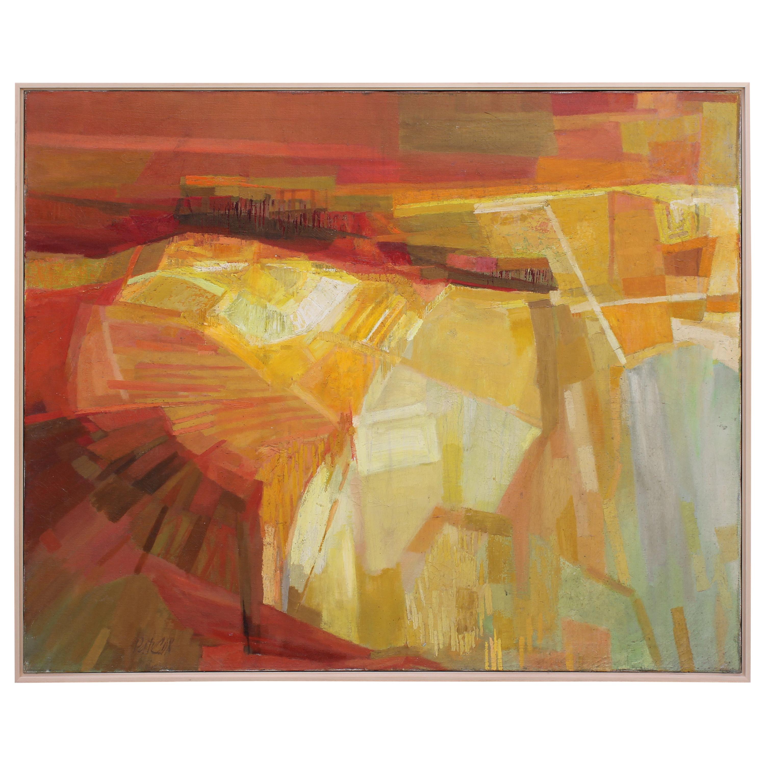Midcentury Abstract Painting by Pat Cox at 1stDibs