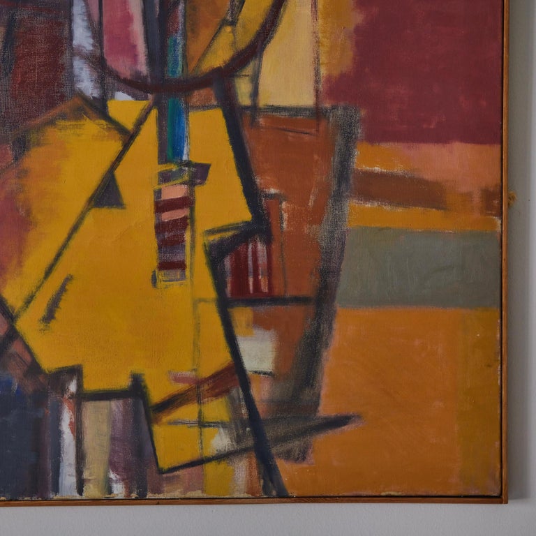Mid Century Abstract Painting For Sale at 1stDibs