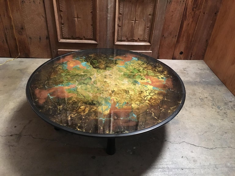 Midcentury Abstract Top Coffee Table at 1stDibs