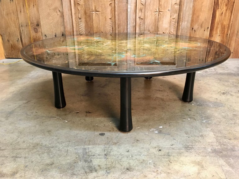 Midcentury Abstract Top Coffee Table at 1stDibs