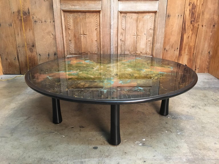 Midcentury Abstract Top Coffee Table at 1stDibs
