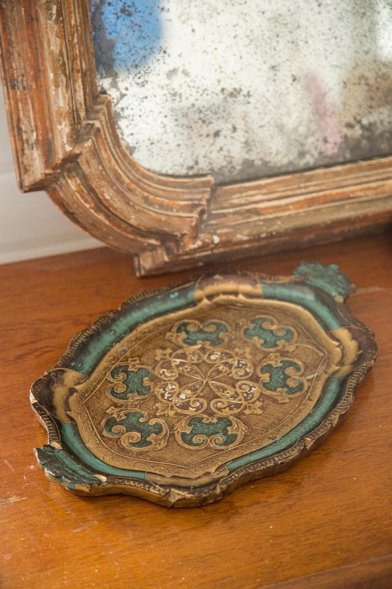 Midcentury Acqua Green Decorative Wood Plate, Italy, 1960s For Sale at ...