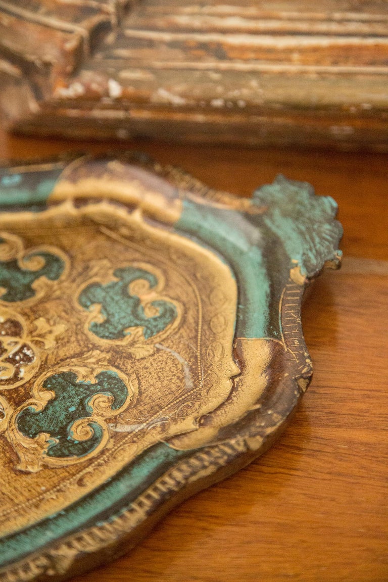 Midcentury Acqua Green Decorative Wood Plate, Italy, 1960s For Sale at ...