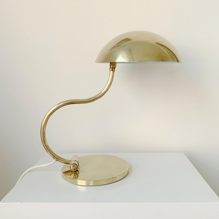 Midcentury Adjustable Brass Table Lamp, circa 1950, Italy For Sale at ...