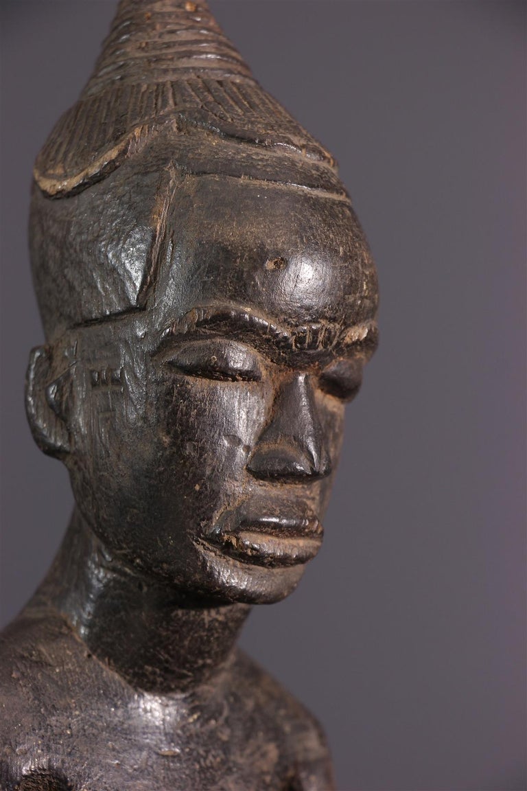 Mid-Century African Kuba Wooden Tribal Art Sculpture, 1950s at 1stDibs