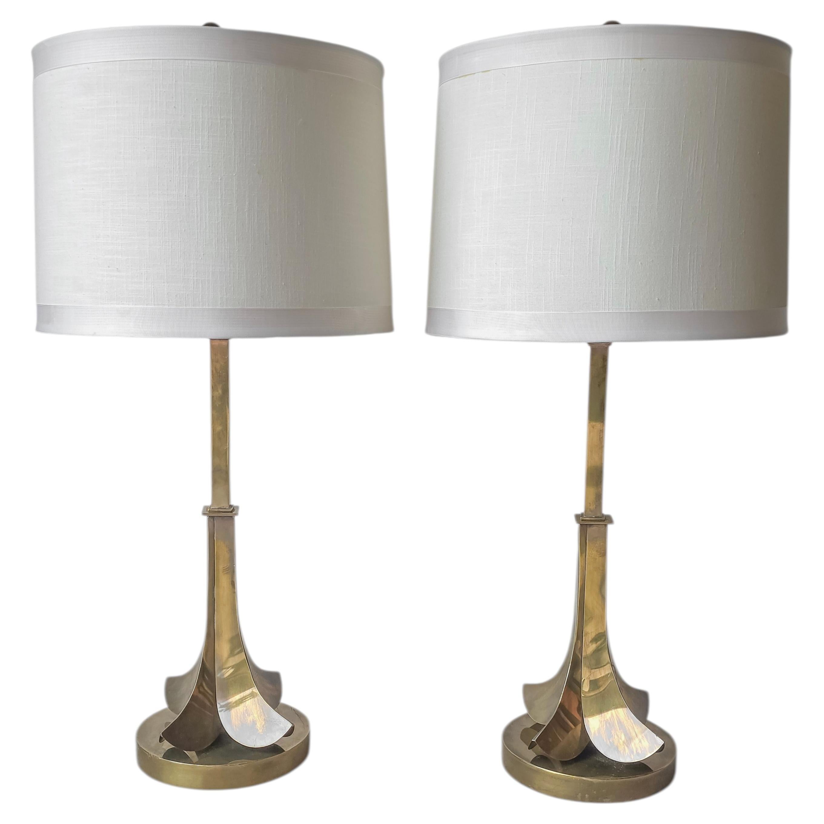 Sculptural Brass Mid Century Modern Lamps by Frederick Cooper For Sale ...