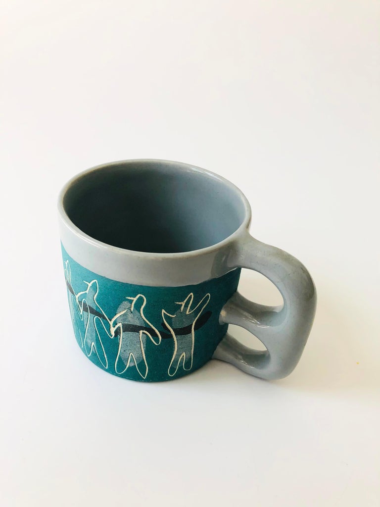 Midcentury Alice Smith California Studio Pottery Mug For Sale at 1stDibs