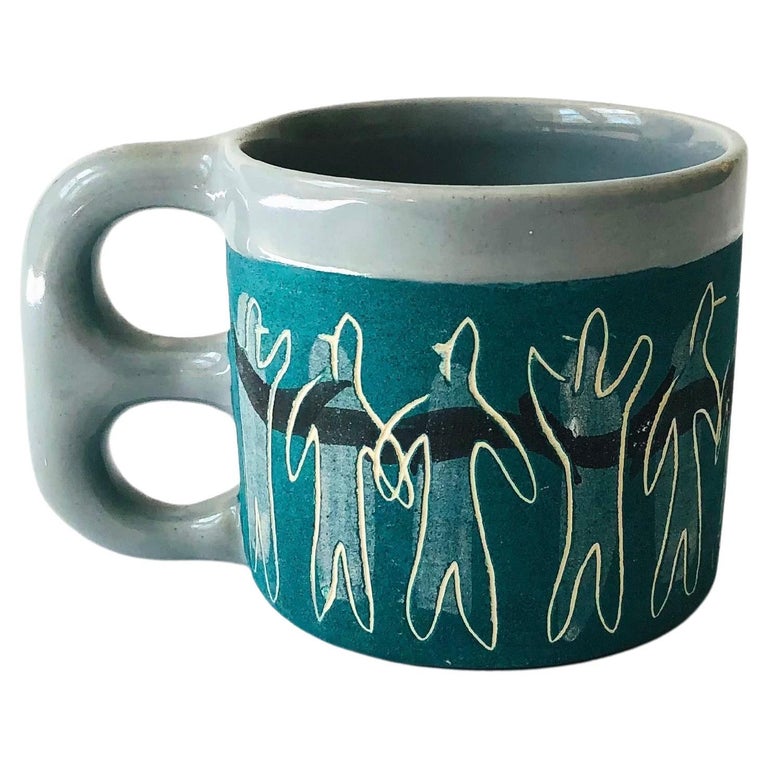 Midcentury Alice Smith California Studio Pottery Mug For Sale at 1stDibs
