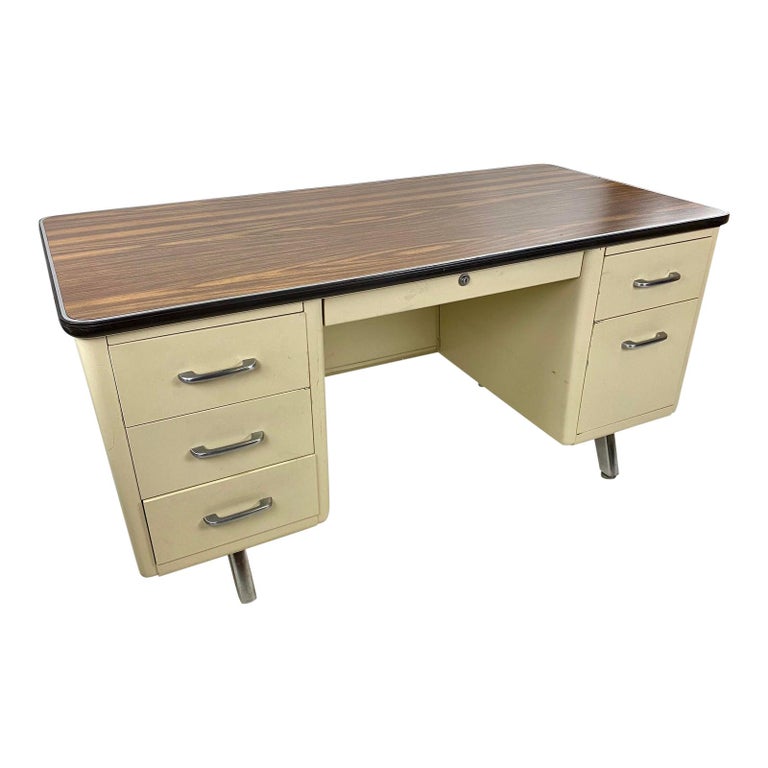Mid-Century Allsteel Inc Tanker Desk For Sale at 1stDibs | tank desk ...