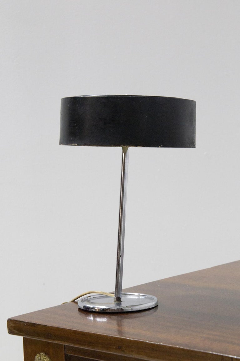 Midcentury Aluminium Table Lamp For Sale at 1stDibs