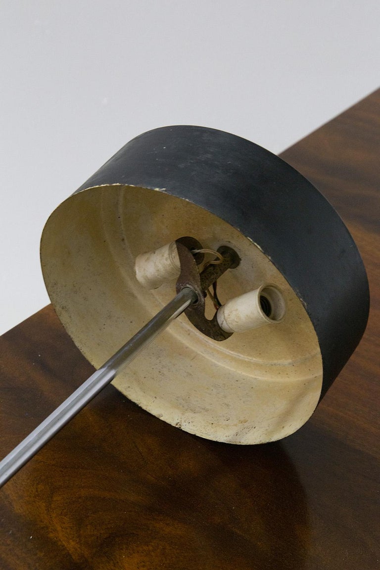 Midcentury Aluminium Table Lamp For Sale at 1stDibs