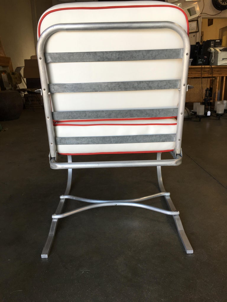 Midcentury Aluminum Springer Rocking Chair at 1stDibs