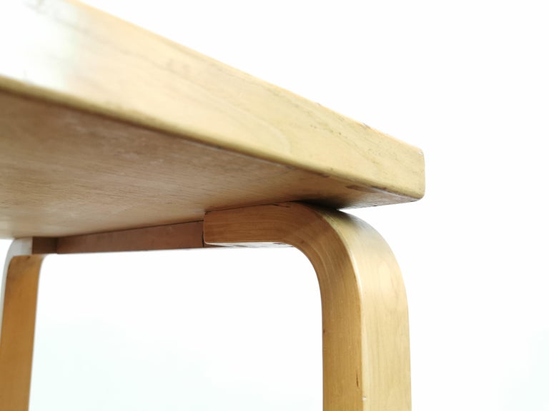 Midcentury Alvar Aalto for Artek Birchwood Square Table Desk at 1stDibs