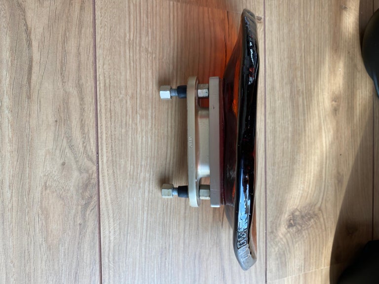 Midcentury Amber Colored Glass Door Handle, France For Sale at 1stDibs