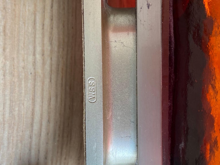 Midcentury Amber Colored Glass Door Handle, France For Sale at 1stDibs