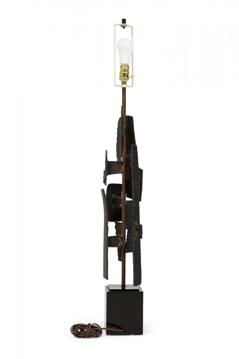 Mid-Century American Brutalist Welded Metal Abstract Table Lamp For ...