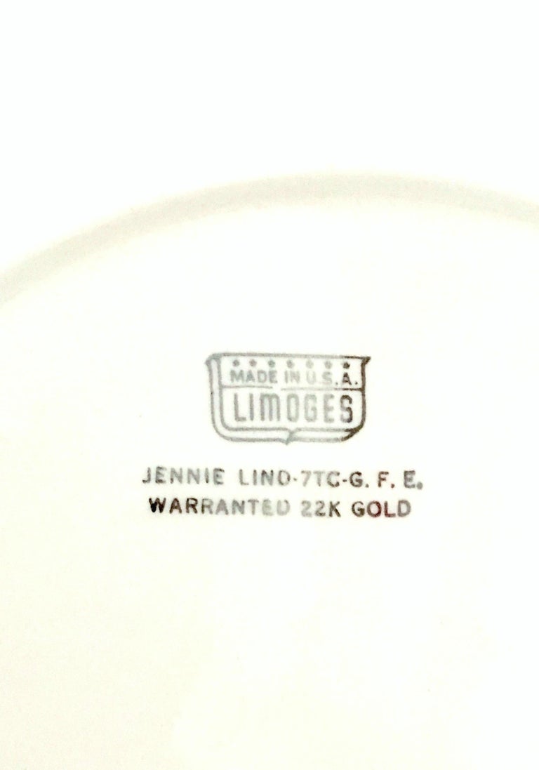 Midcentury American Limoges Dinnerware "Jennie Lind" Set of 19 For Sale ...