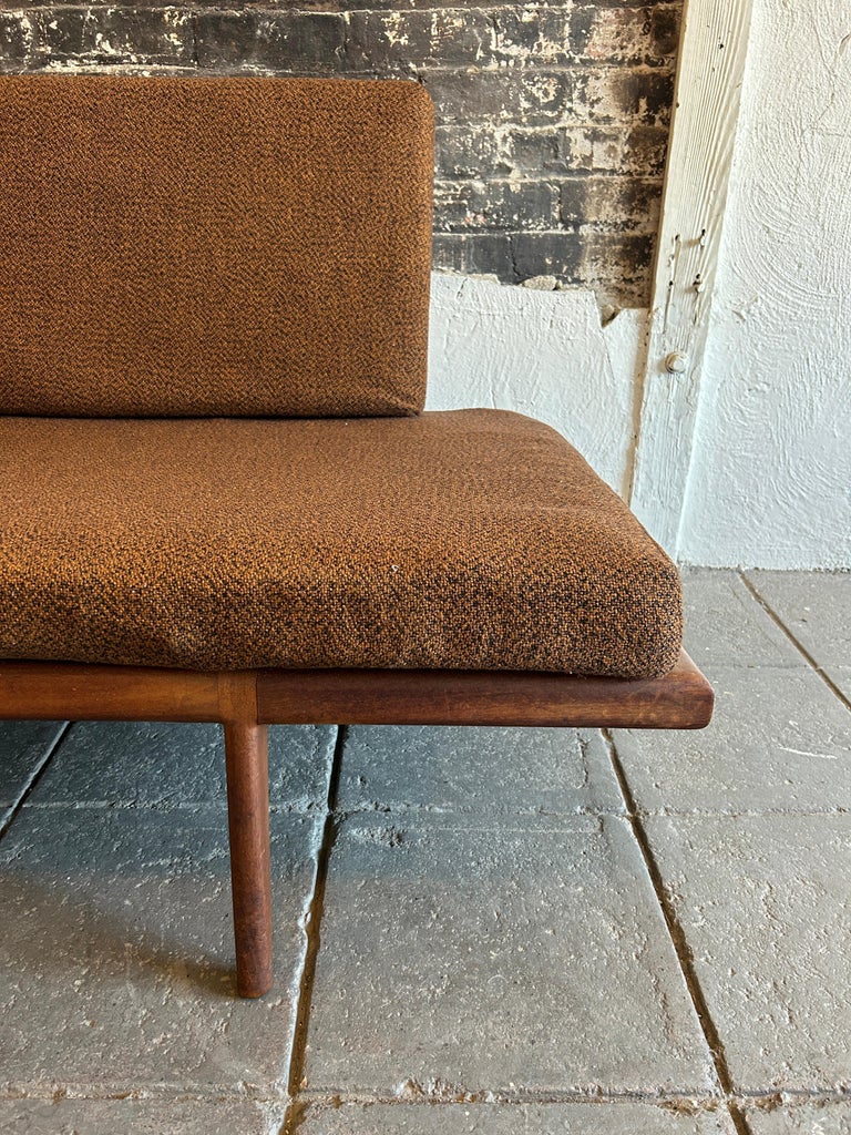 Midcentury American Modern Mel Smilow Solid Walnut Frame Sofa or Daybed ...