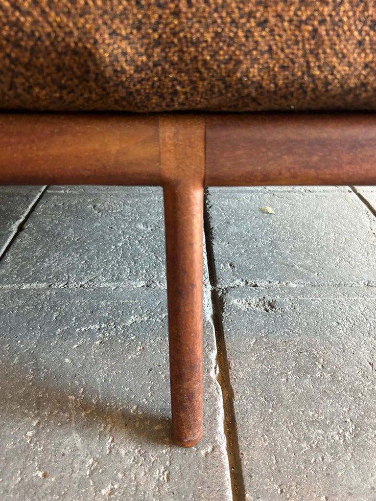 Midcentury American Modern Mel Smilow Solid Walnut Frame Sofa or Daybed ...