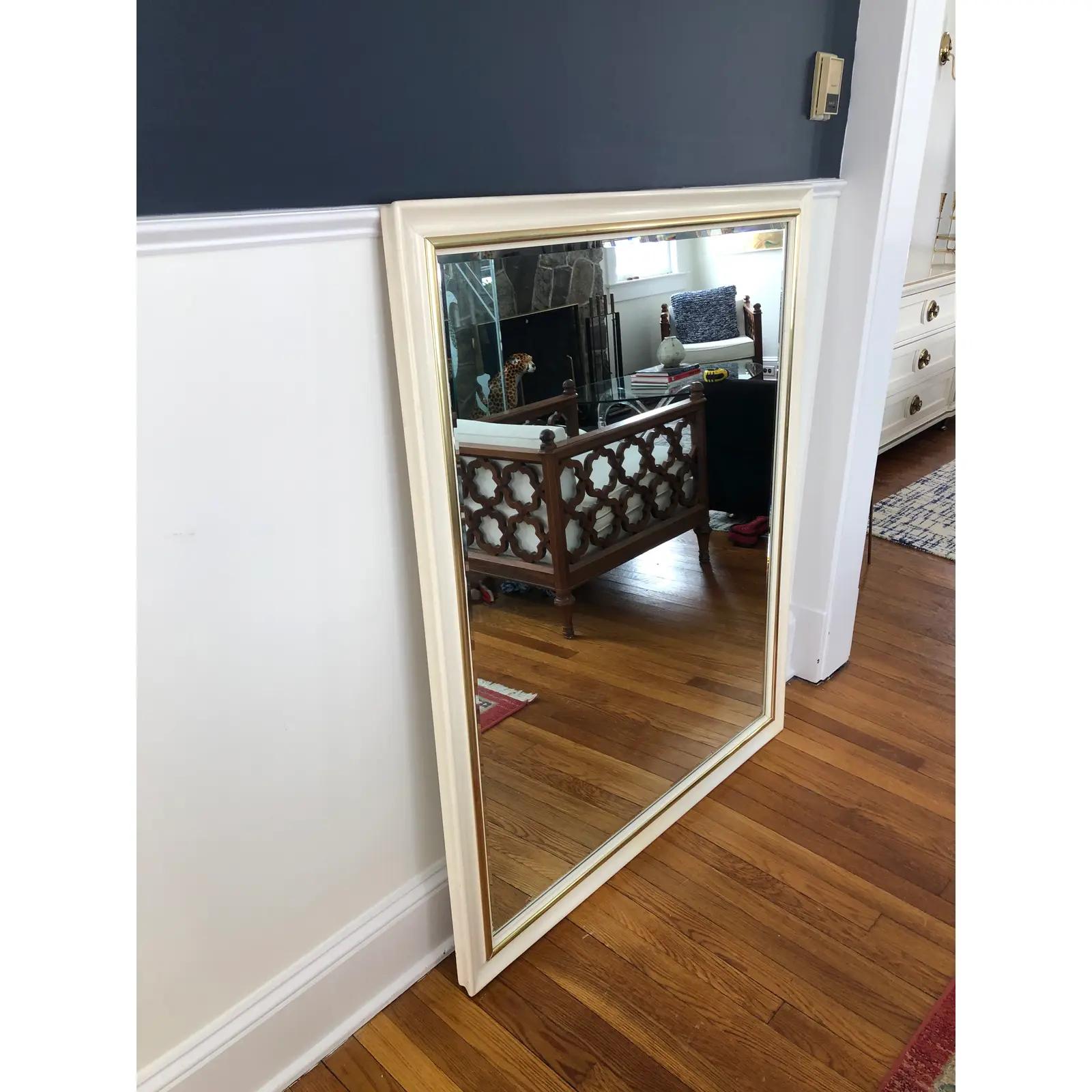 Mid Century American of Martinsville Lacquered Mirror Brass Trim For ...