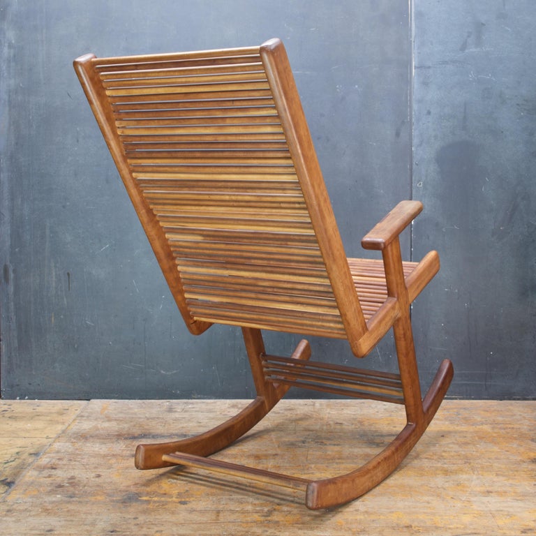 1970s Lambrecht and Mandell Cherry Dowel Chair + Ottoman Vintage ...