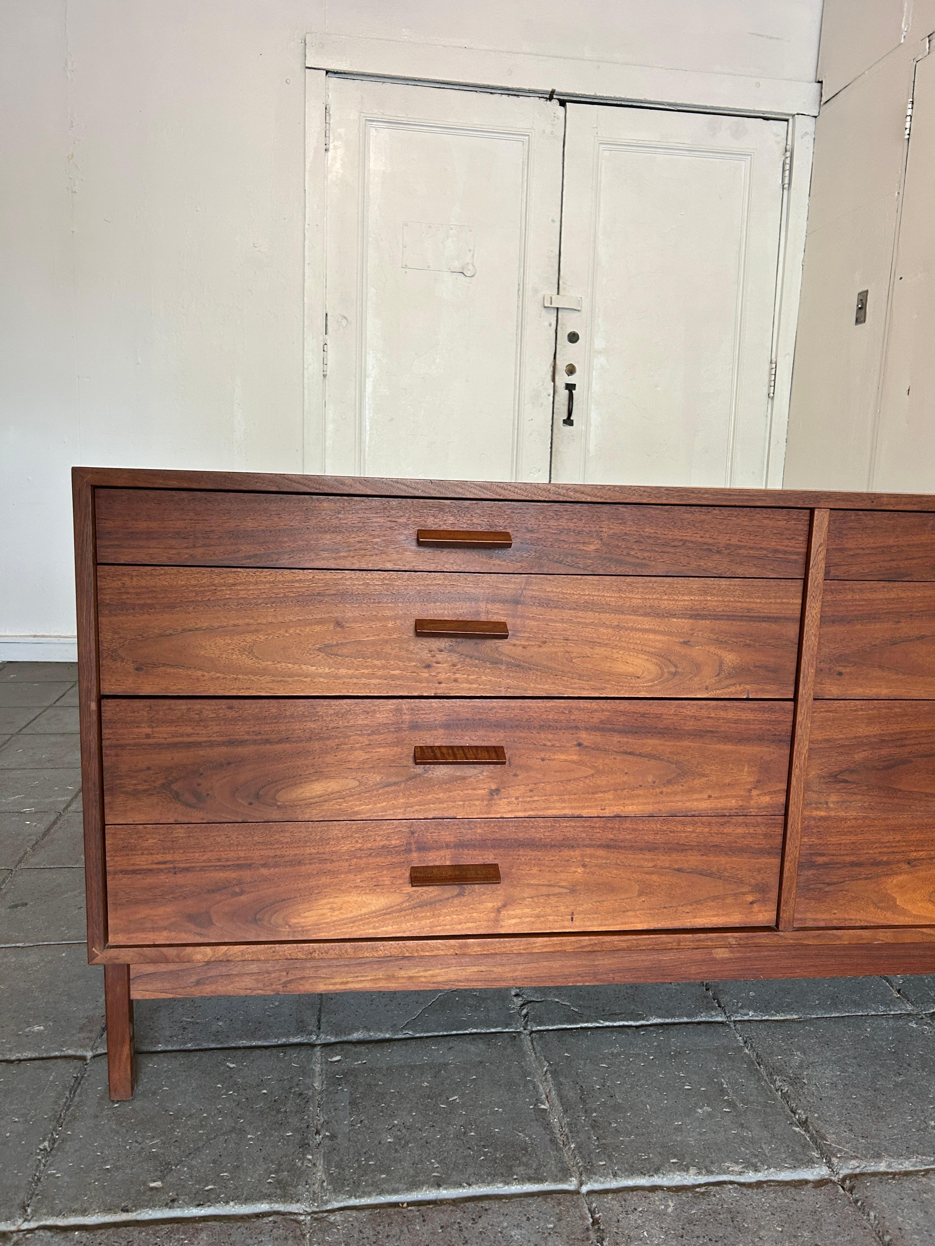 Midcentury American Studio Craft Walnut 8-Drawer Dresser by Richard ...