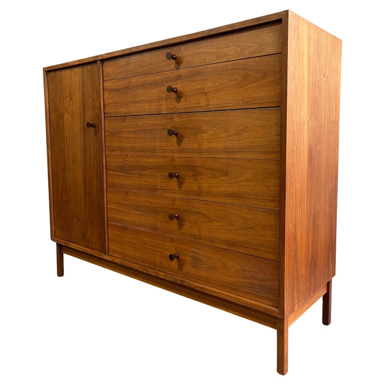 Midcentury American Studio Craft Walnut Case Piece For Sale at 1stDibs